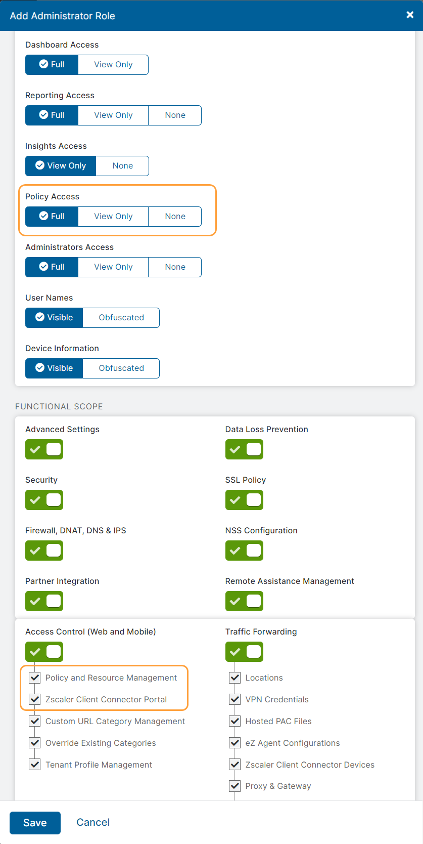 Adding Admin Roles | Zscaler